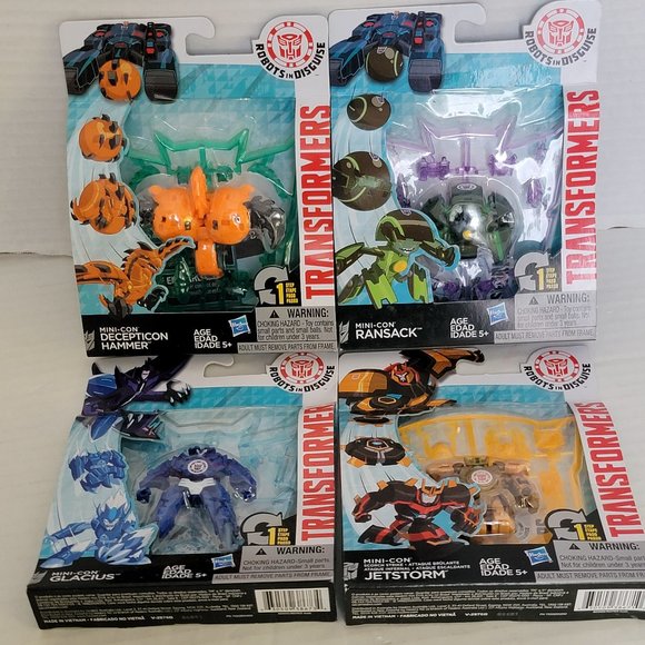 Hasbro | Toys | New 4 Robots Transformers Mini Con Ransack Jetstorm ...